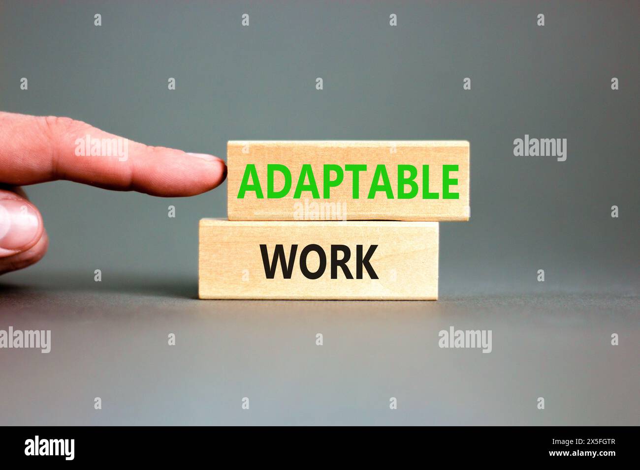 Adaptable work symbol. Concept words Adaptable work on beautiful wooden ...