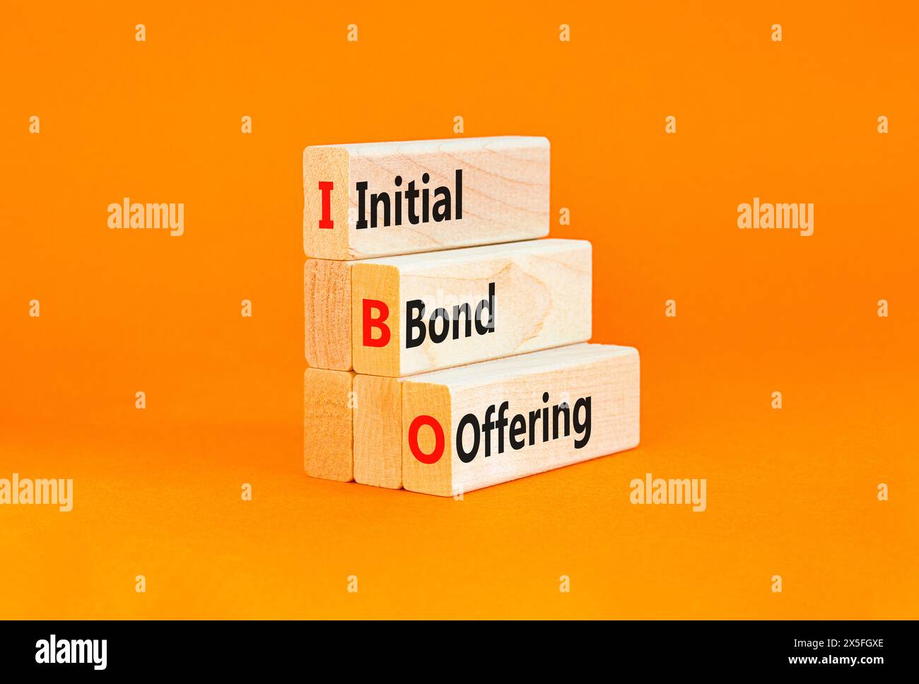 IBO initial bond offering symbol. Concept words IBO initial bond ...