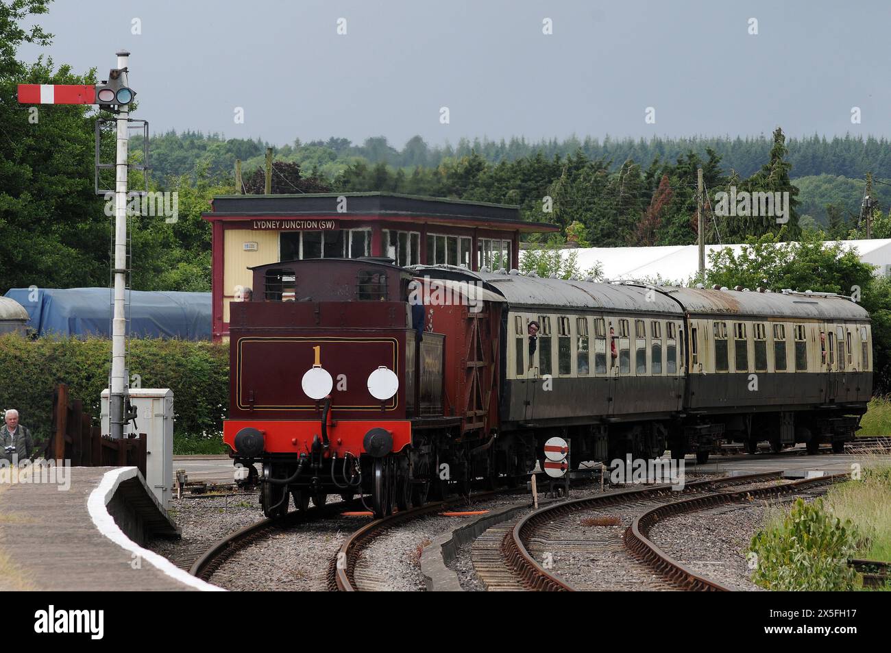 Metropolitan Railway "No. 1" entering Lydney Junction with a train from ...