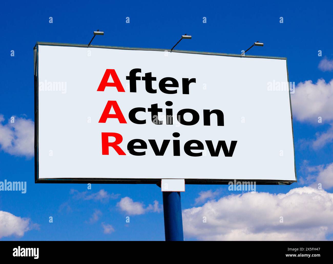 AAR After action review symbol. Concept words AAR After action review ...