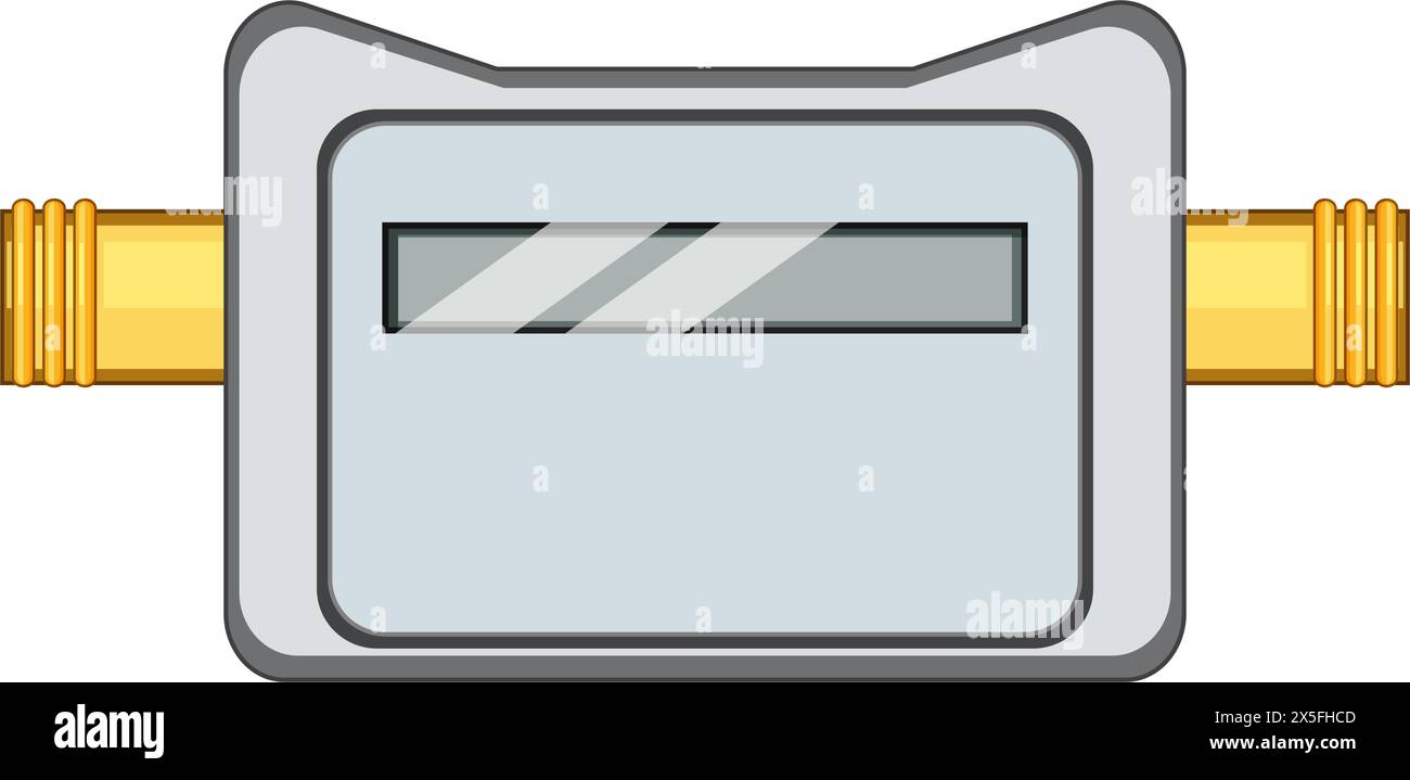 natural water gas meter cartoon vector illustration Stock Vector Image ...