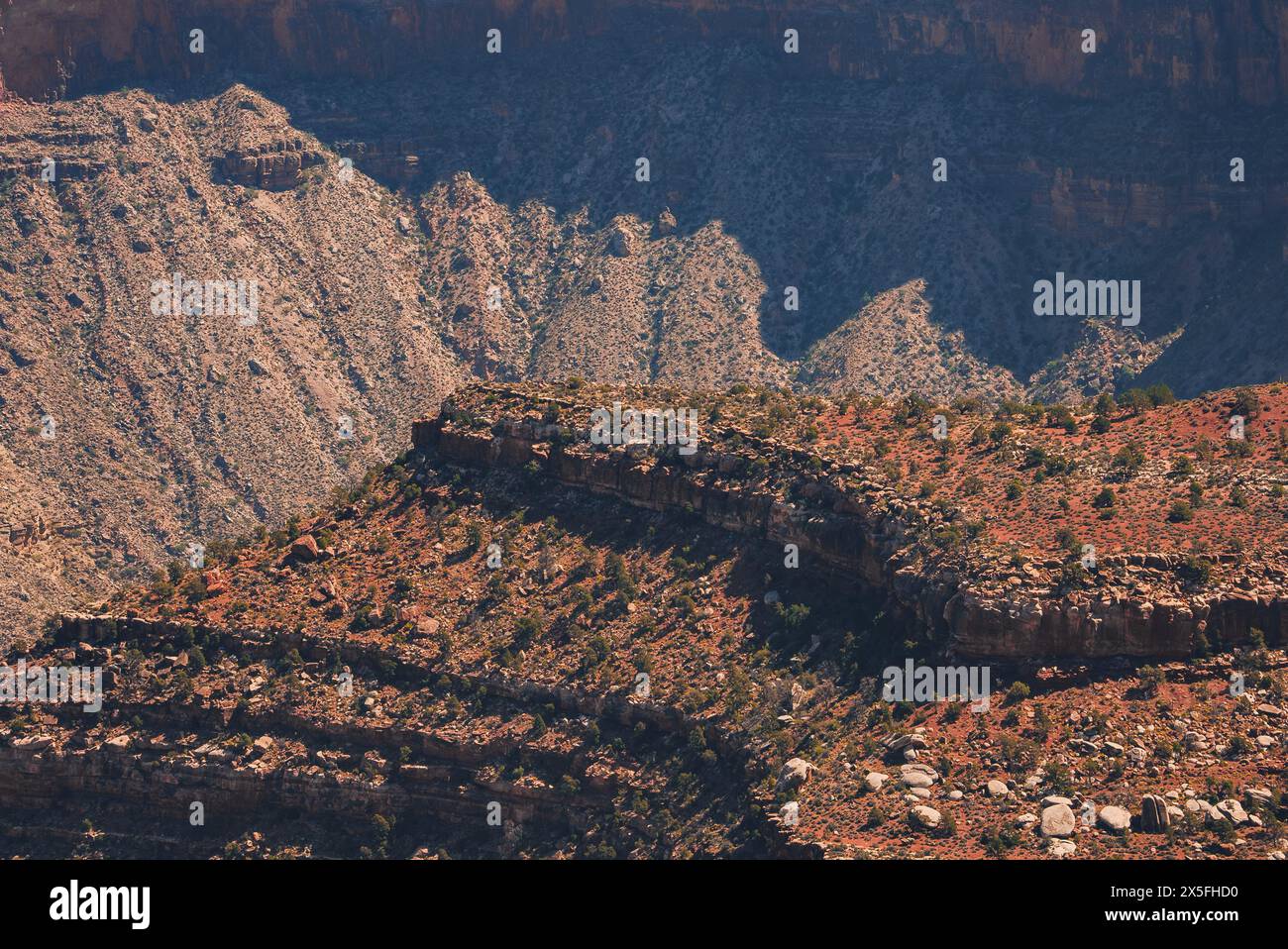 Expansive Canyon Landscape, Red and Gray Rock Layers, Daylight Shot ...