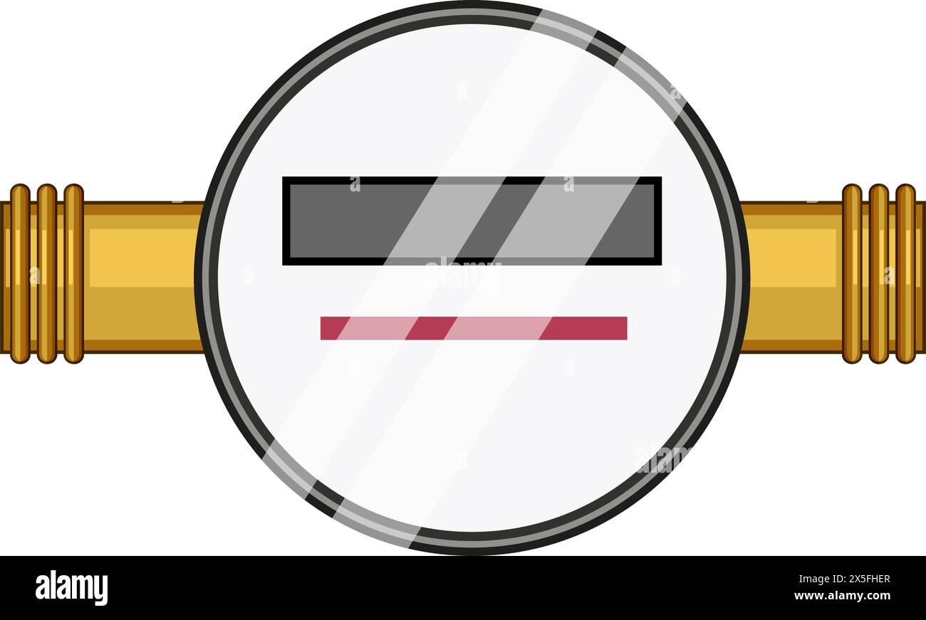 pipeline water gas meter cartoon vector illustration Stock Vector Image ...