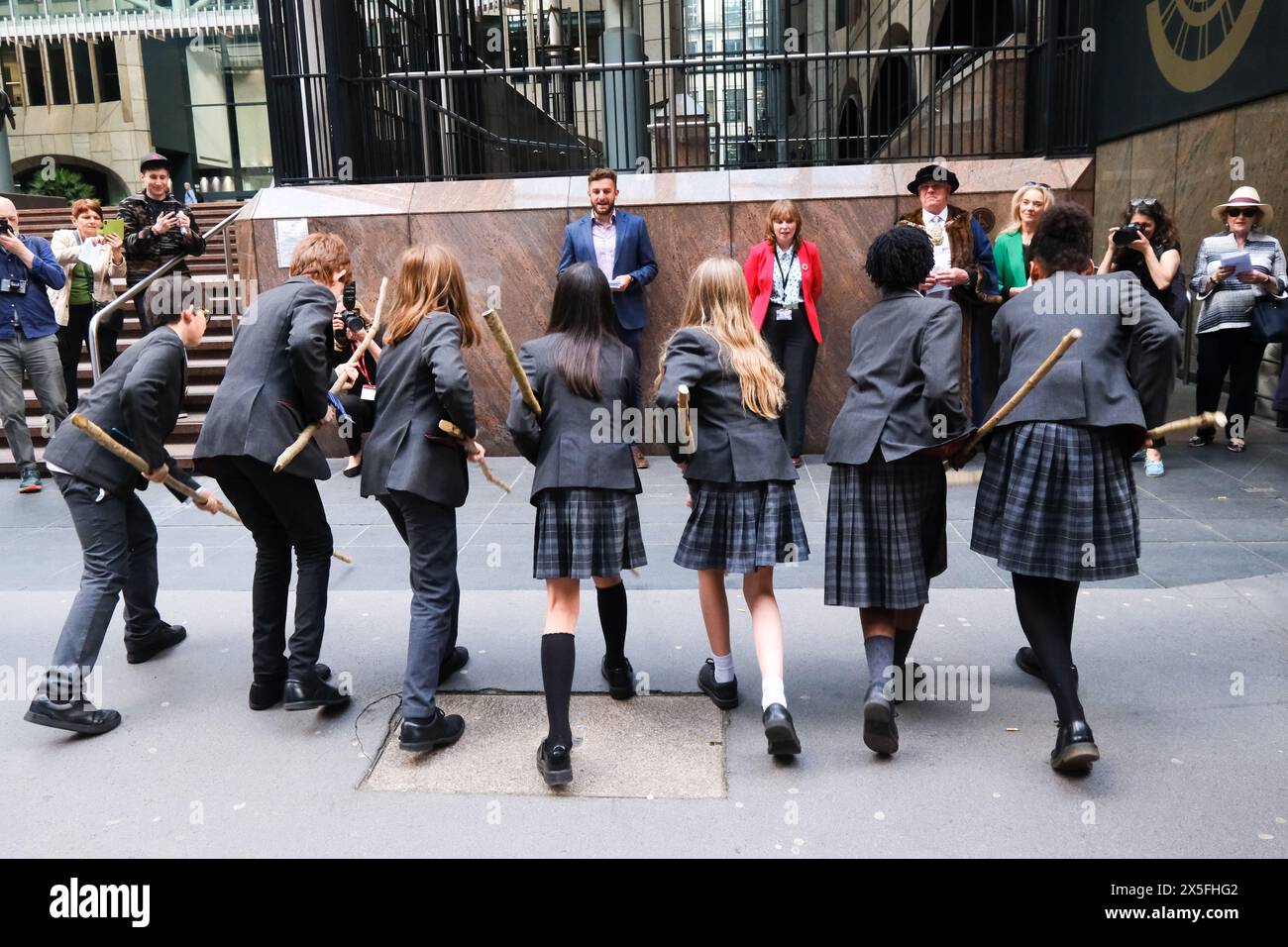 London, UK. 9th May 2024. Beating the Bounds, All Hallows Church, the ...
