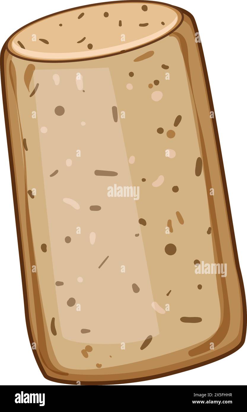 red wine cork bottle cartoon vector illustration Stock Vector Image ...