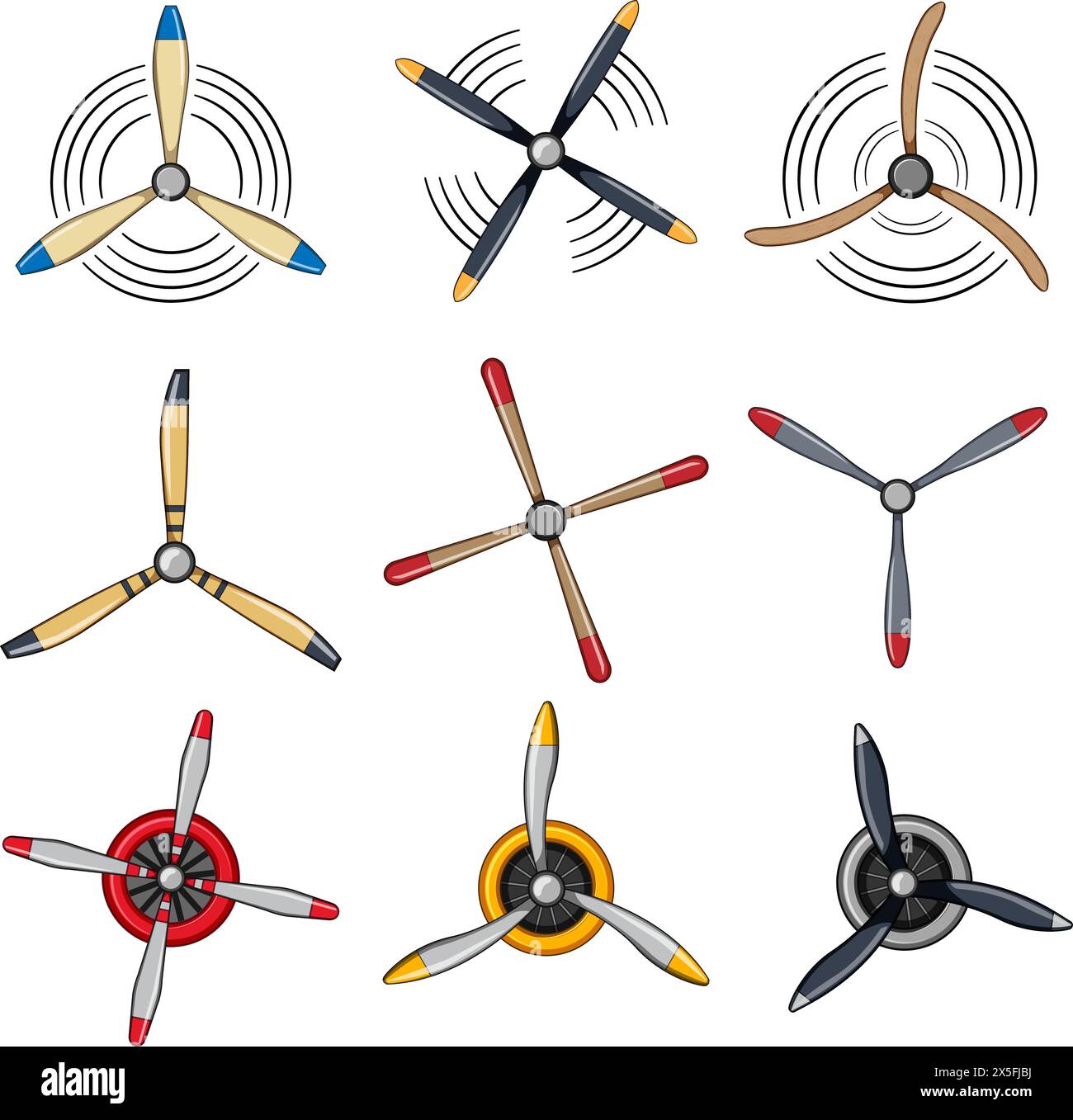 propeller set cartoon vector illustration Stock Vector Image & Art - Alamy
