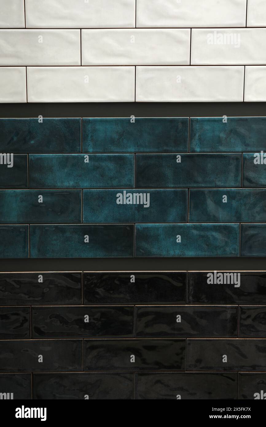 Samples of tile colors display in store Stock Photo - Alamy