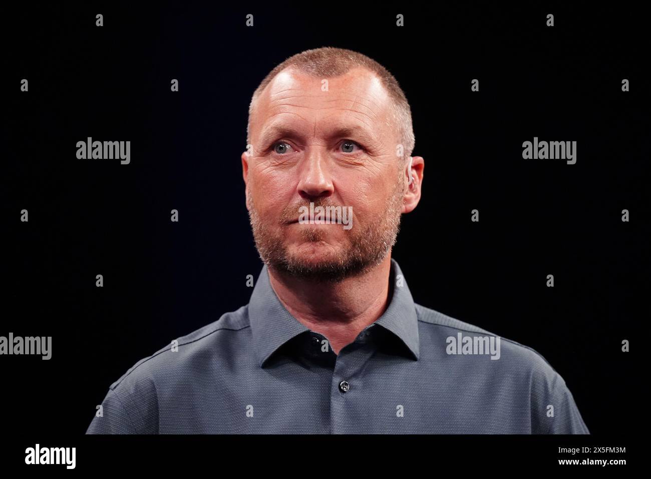 Presenter and former darts player Wayne Mardle during night fifteen of ...