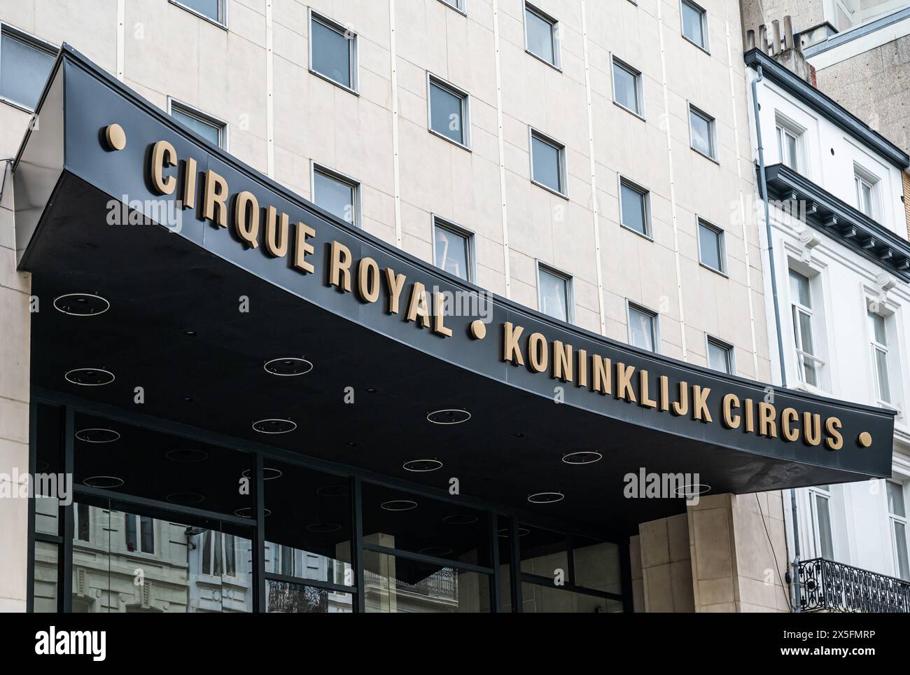Brussels city center, Belgium, May 8, 2024 - Facade of the Royal Circus ...