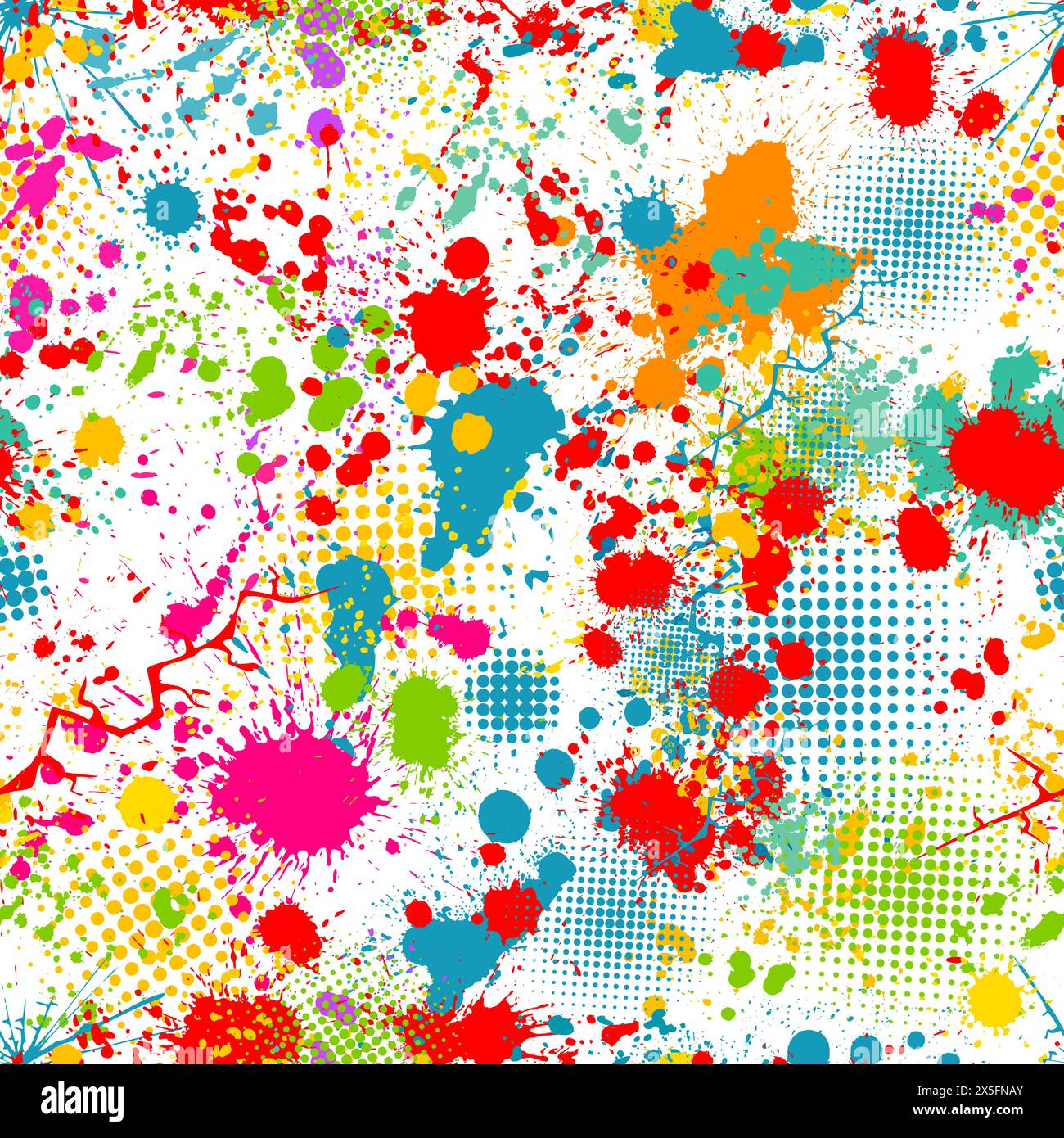Seamless background colored blots. hand drawing. Not AI, Vector ...