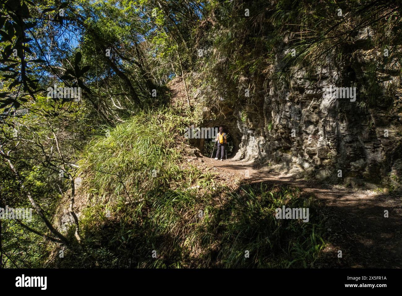The narrow and precipitous Zhuilu Old Trail, Taroko National Park ...
