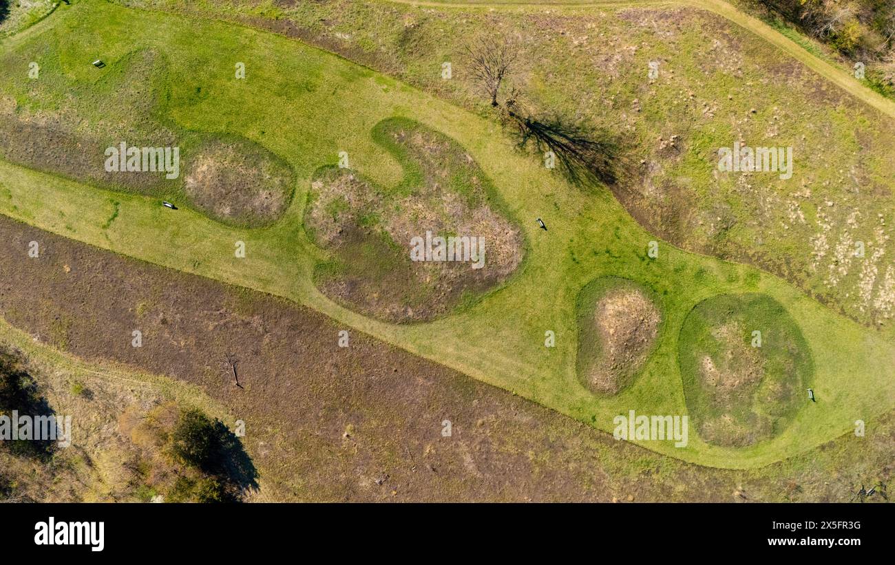 Aerial photograph of Shadewald Mounds, near Muscoda, Richland County ...