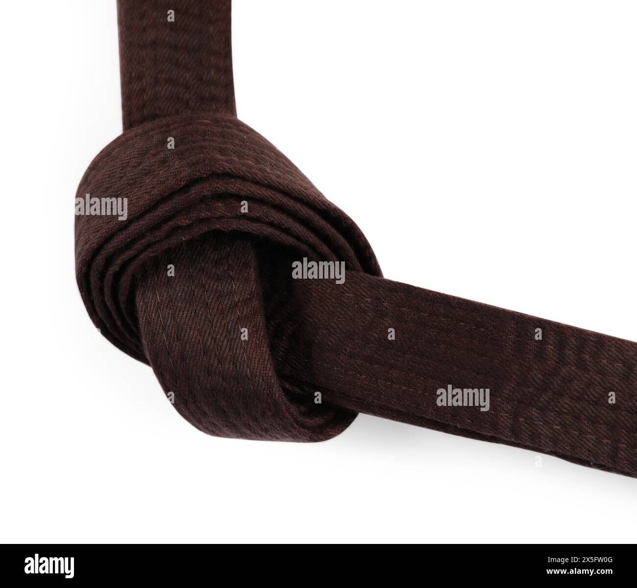 Brown karate belt isolated on white. Martial arts uniform Stock Photo ...