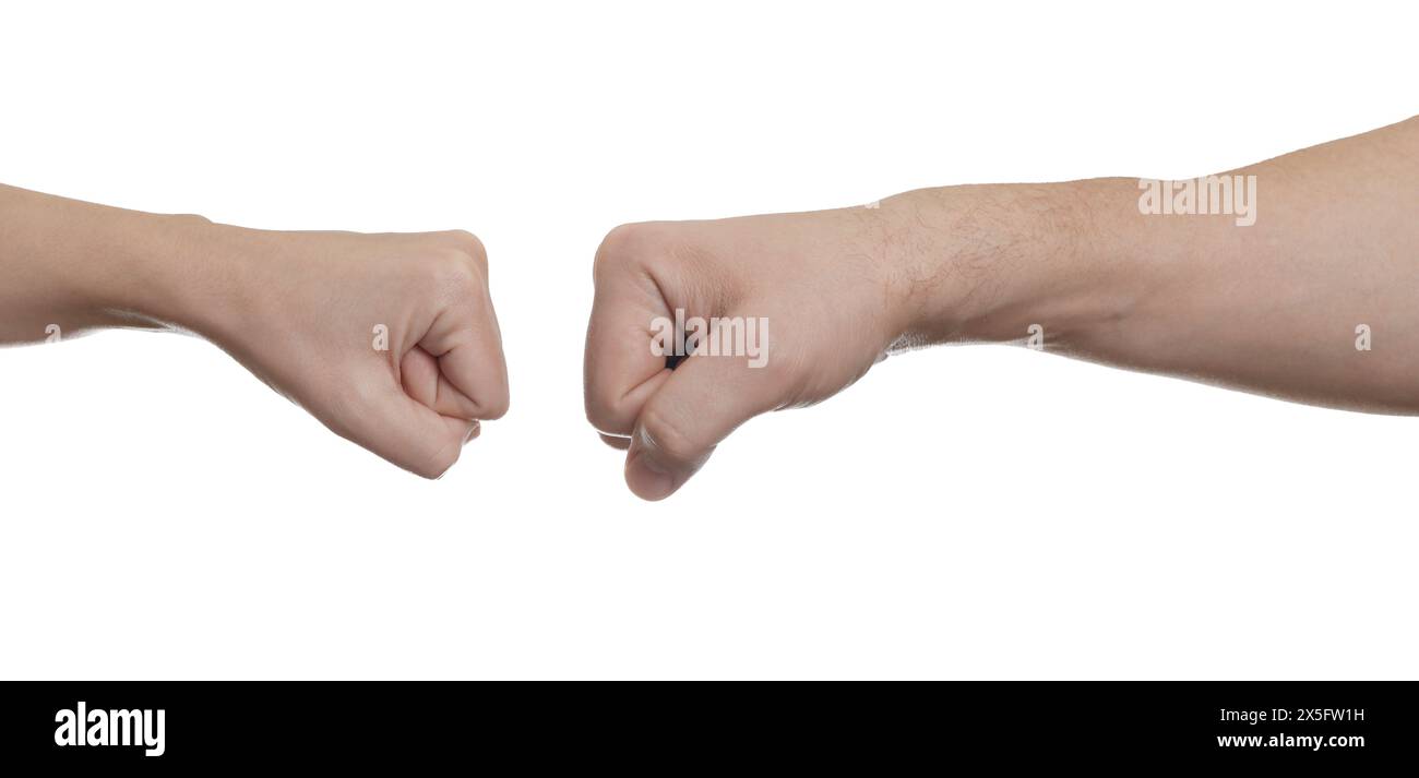 People making fist bump on white background, closeup Stock Photo - Alamy