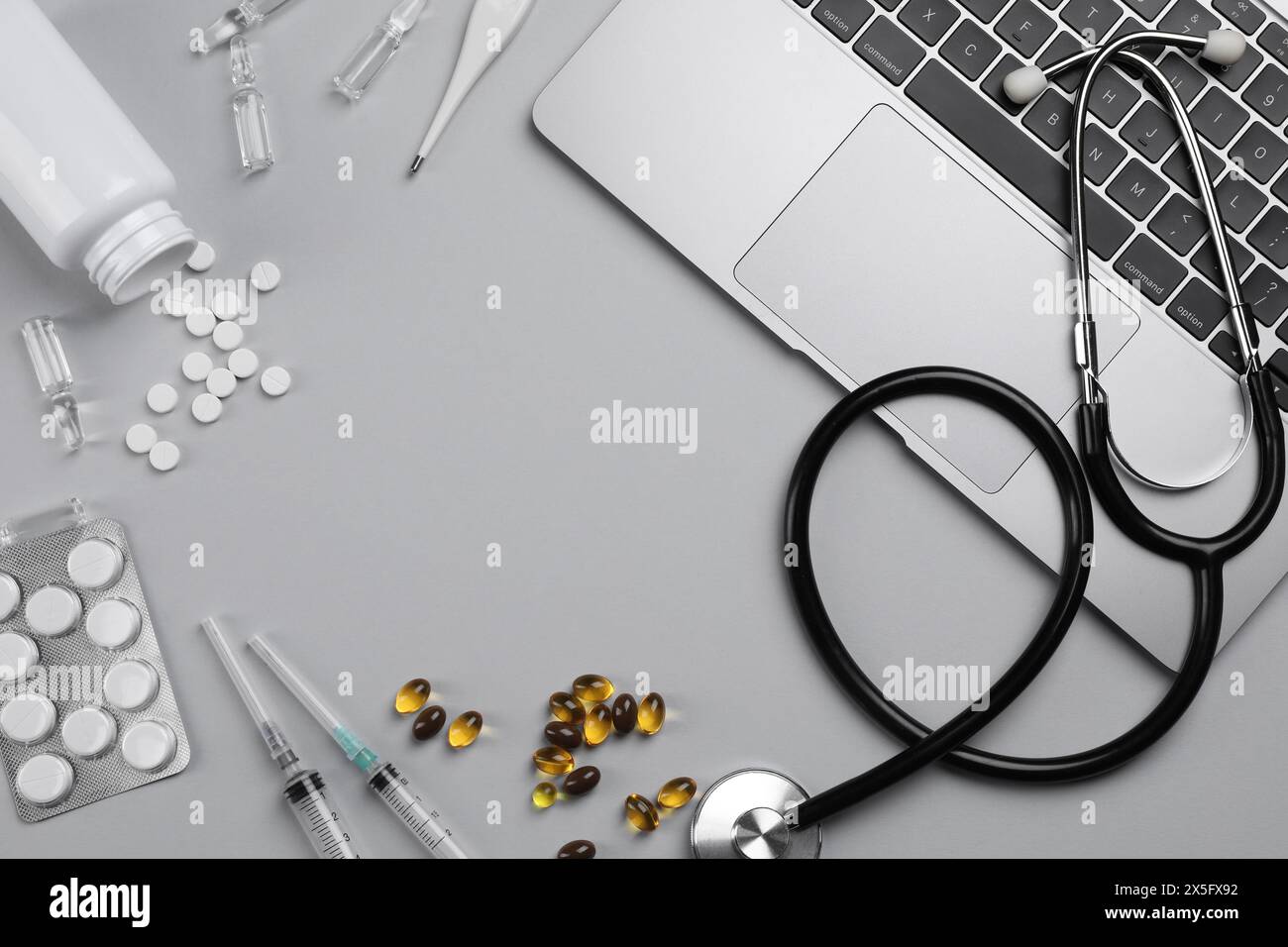 Health grey tech background medical hi-res stock photography and images ...