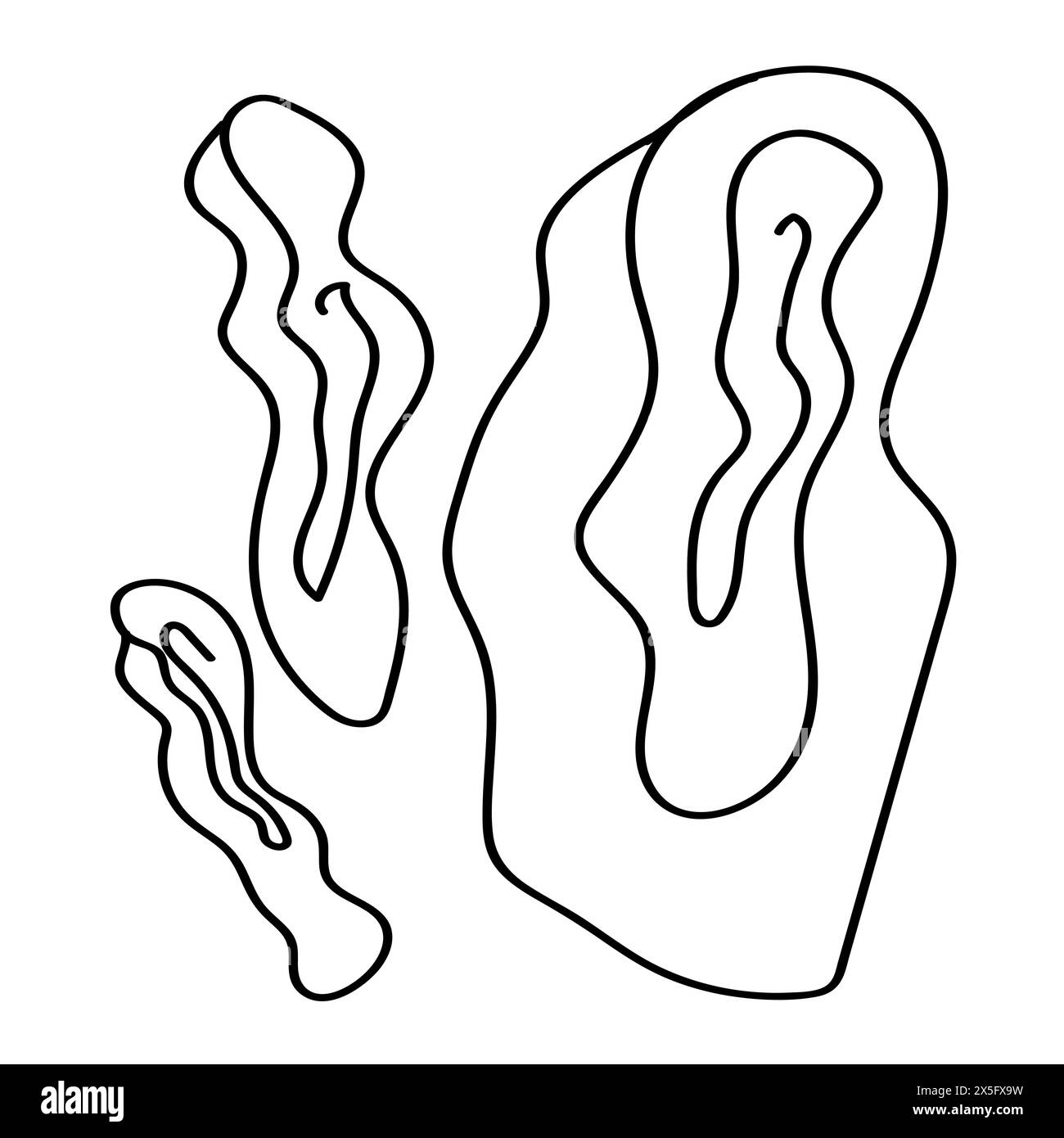 Doodle line tree bark drawing. Vector illustration Stock Vector Image ...