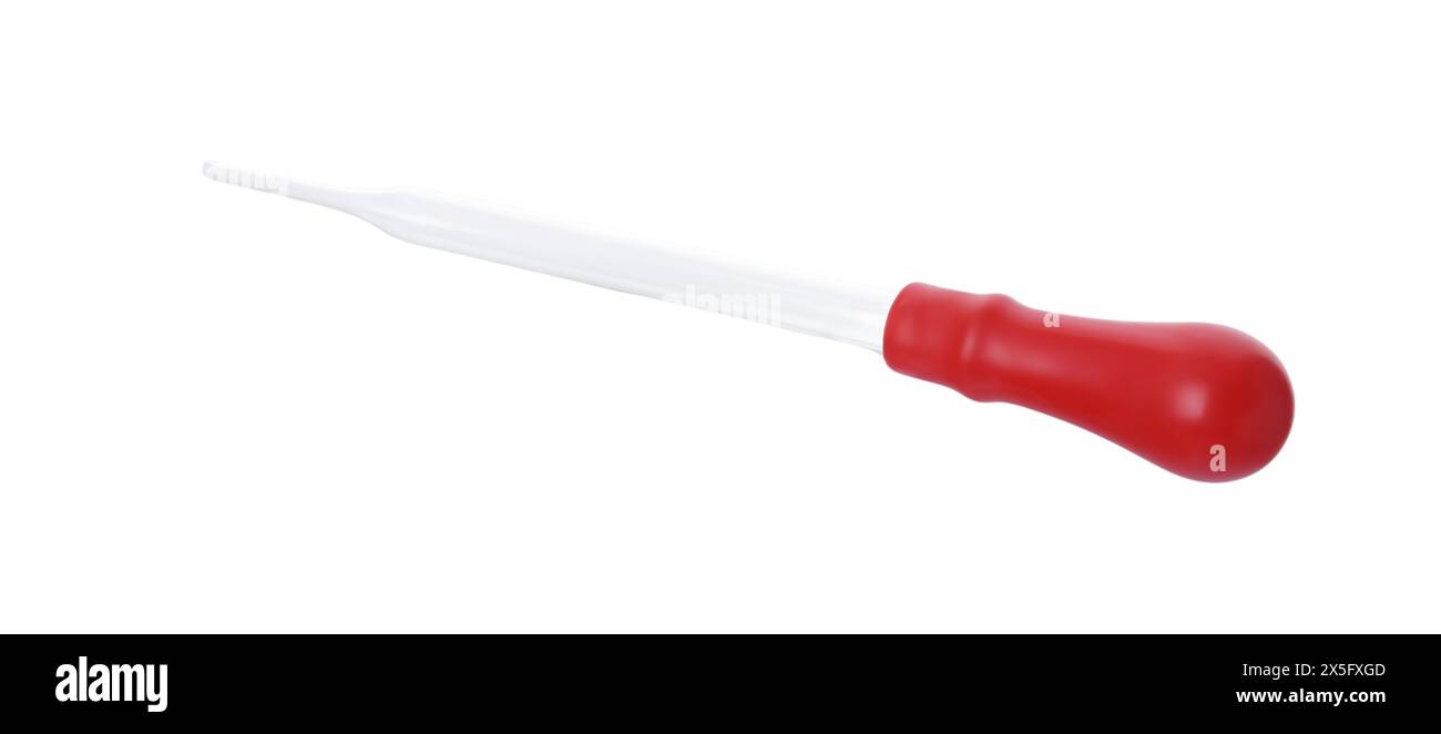 One glass clean pipette isolated on white Stock Photo - Alamy