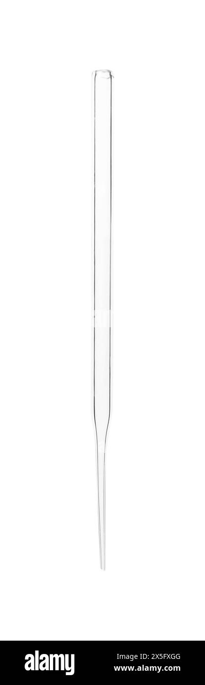 One glass clean pipette isolated on white Stock Photo - Alamy