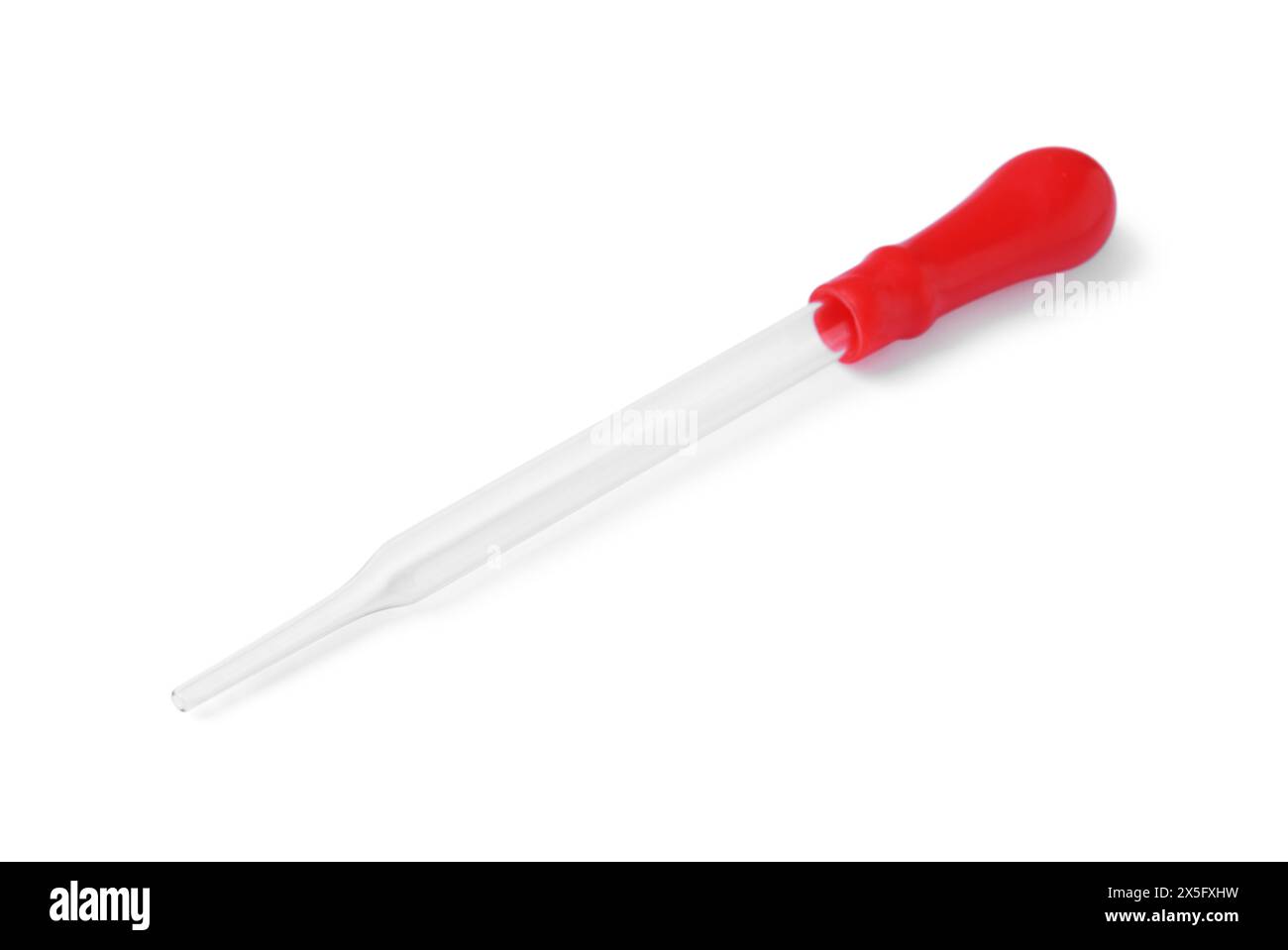 One glass clean pipette isolated on white Stock Photo - Alamy