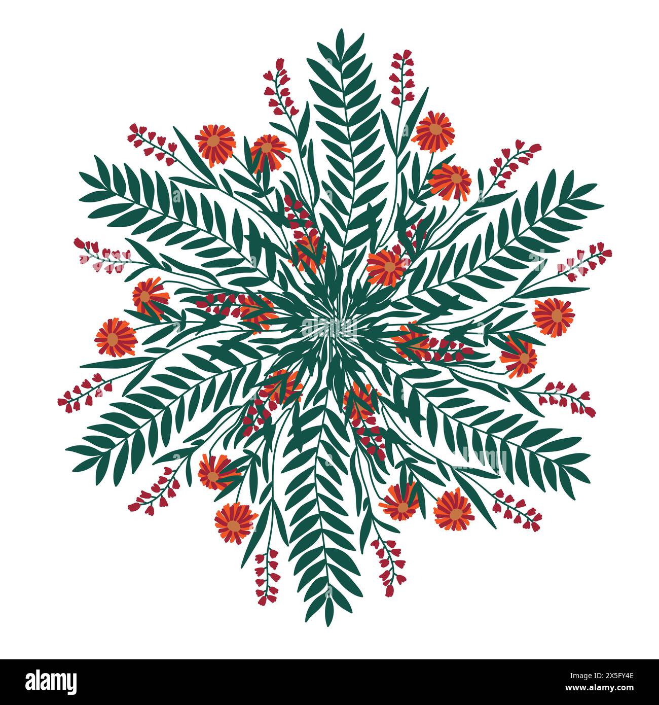 Floral element. Vector botanical graphic design Stock Vector Image ...