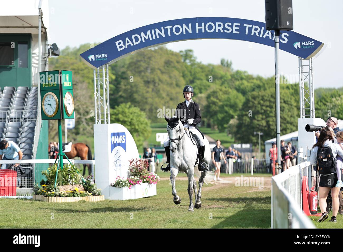 Tom Rowland of Great Britain with Dreamliner during the dressage test ...