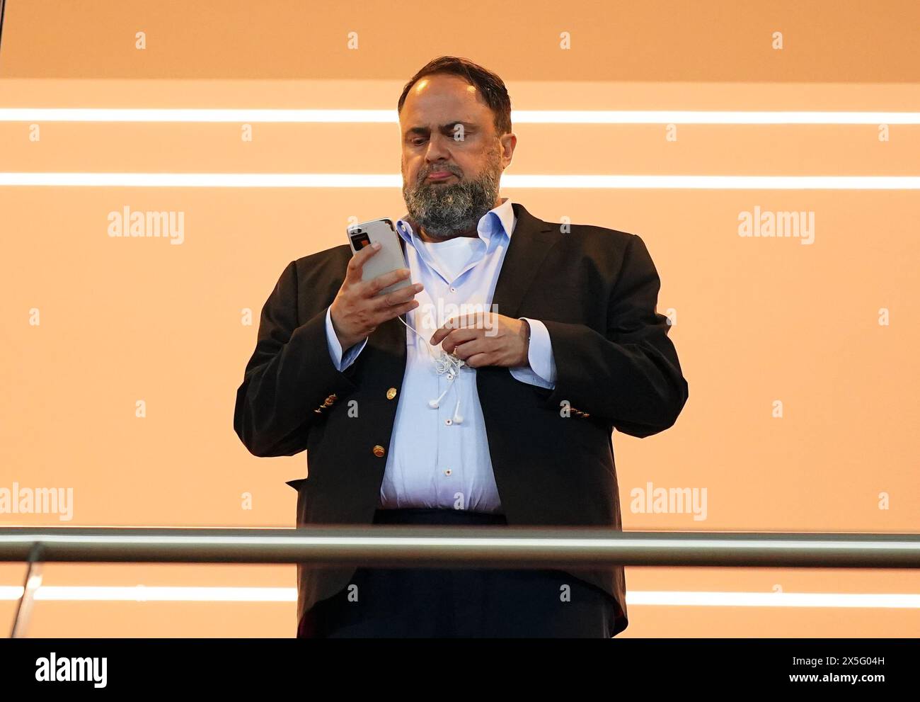 Olympiacos and Nottingham Forest owner Evangelos Marinakis in the ...