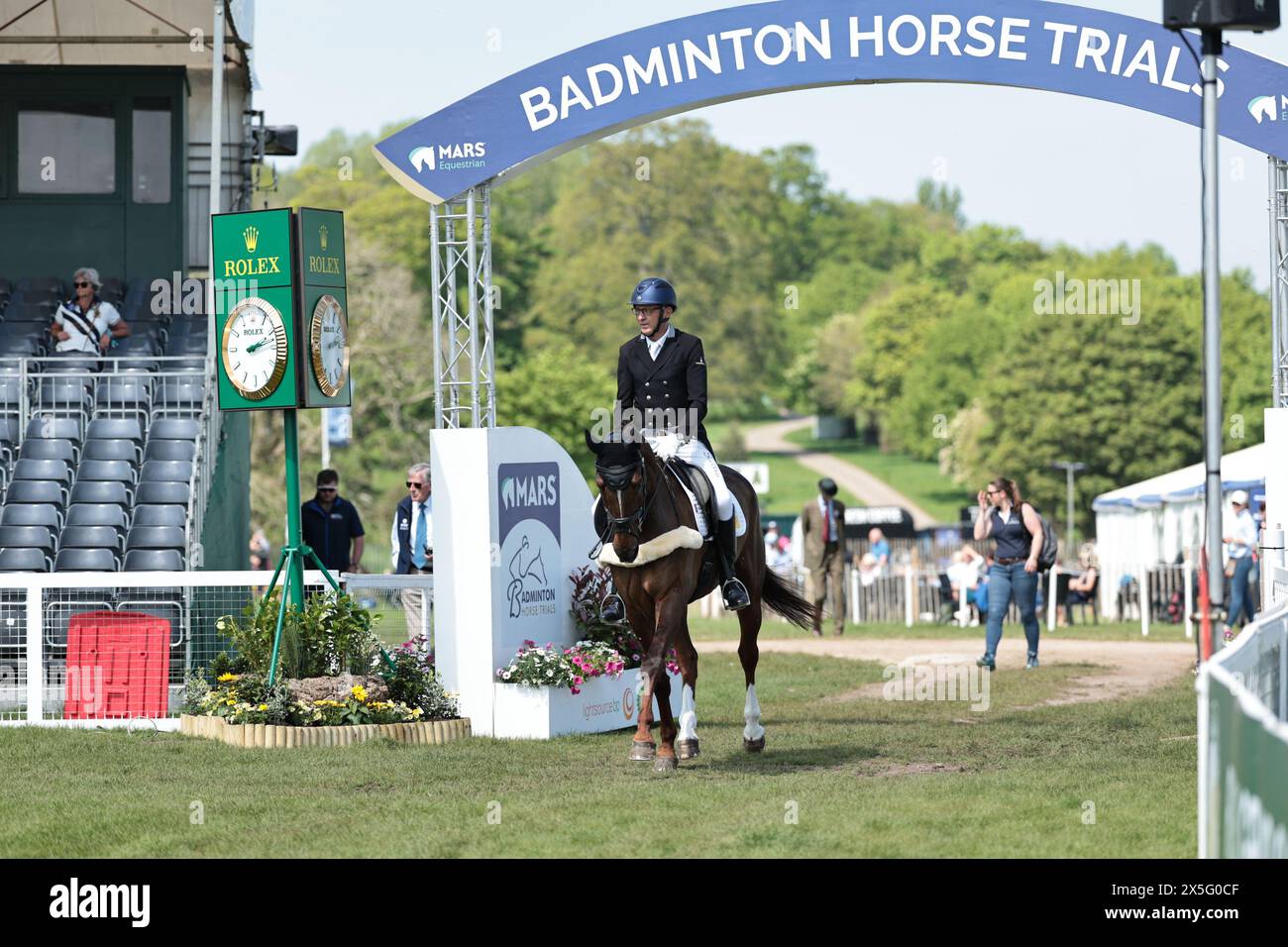 William Levett of Australia with Huberthus Ac during the dressage test ...