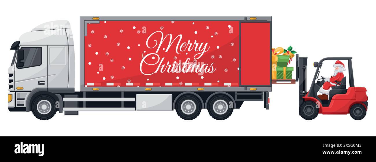 Merry christmas logistics Stock Vector Images - Alamy