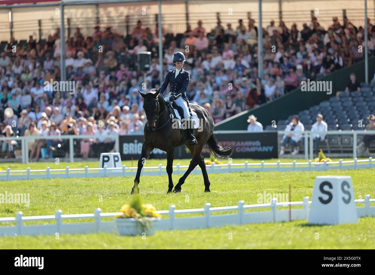 Nicky Hill of Great Britain with Mgh Bingo Boy during the dressage test ...