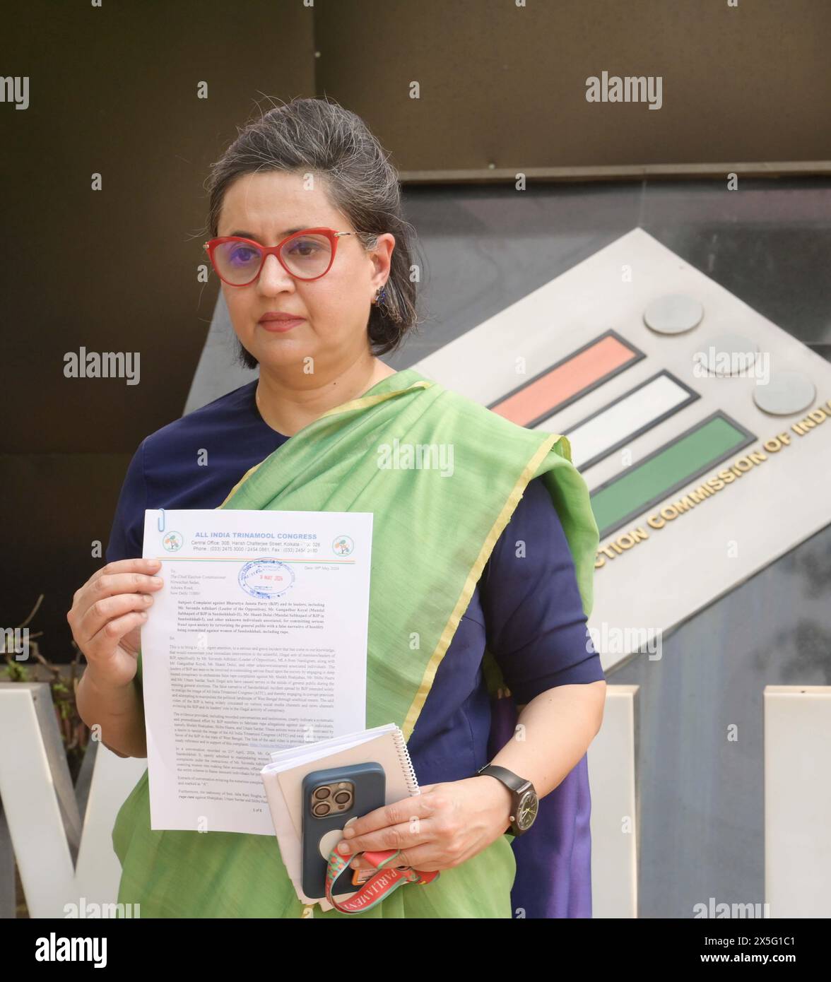New Delhi, India. 09th May, 2024. NEW DELHI, INDIA - MAY 9: TMC Rajya Sabha MP Sagarika Ghose ...