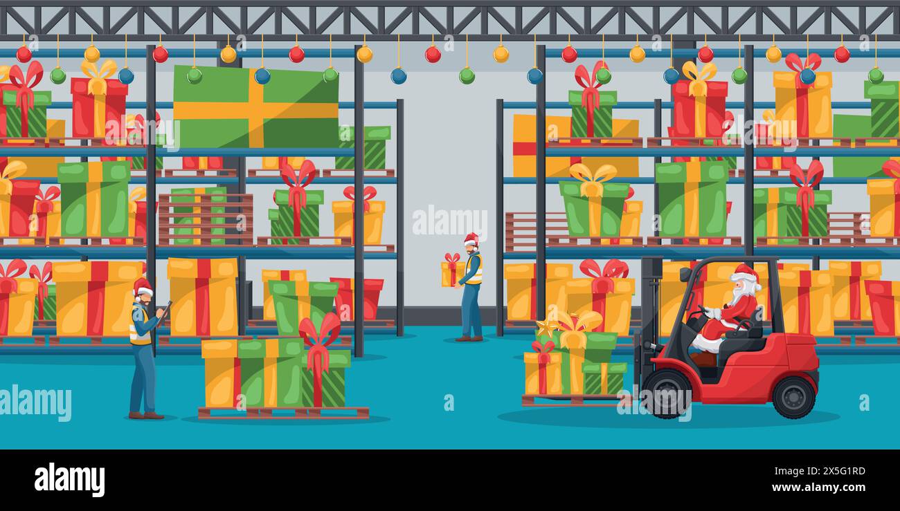 Merry christmas logistics Stock Vector Images - Alamy