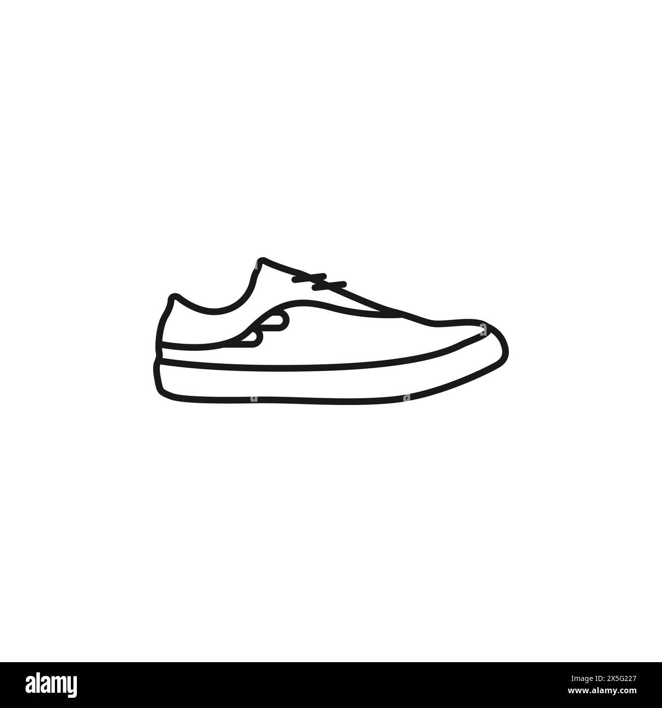 Shoes stylish logo black line. Sports converse vector. Running outline ...