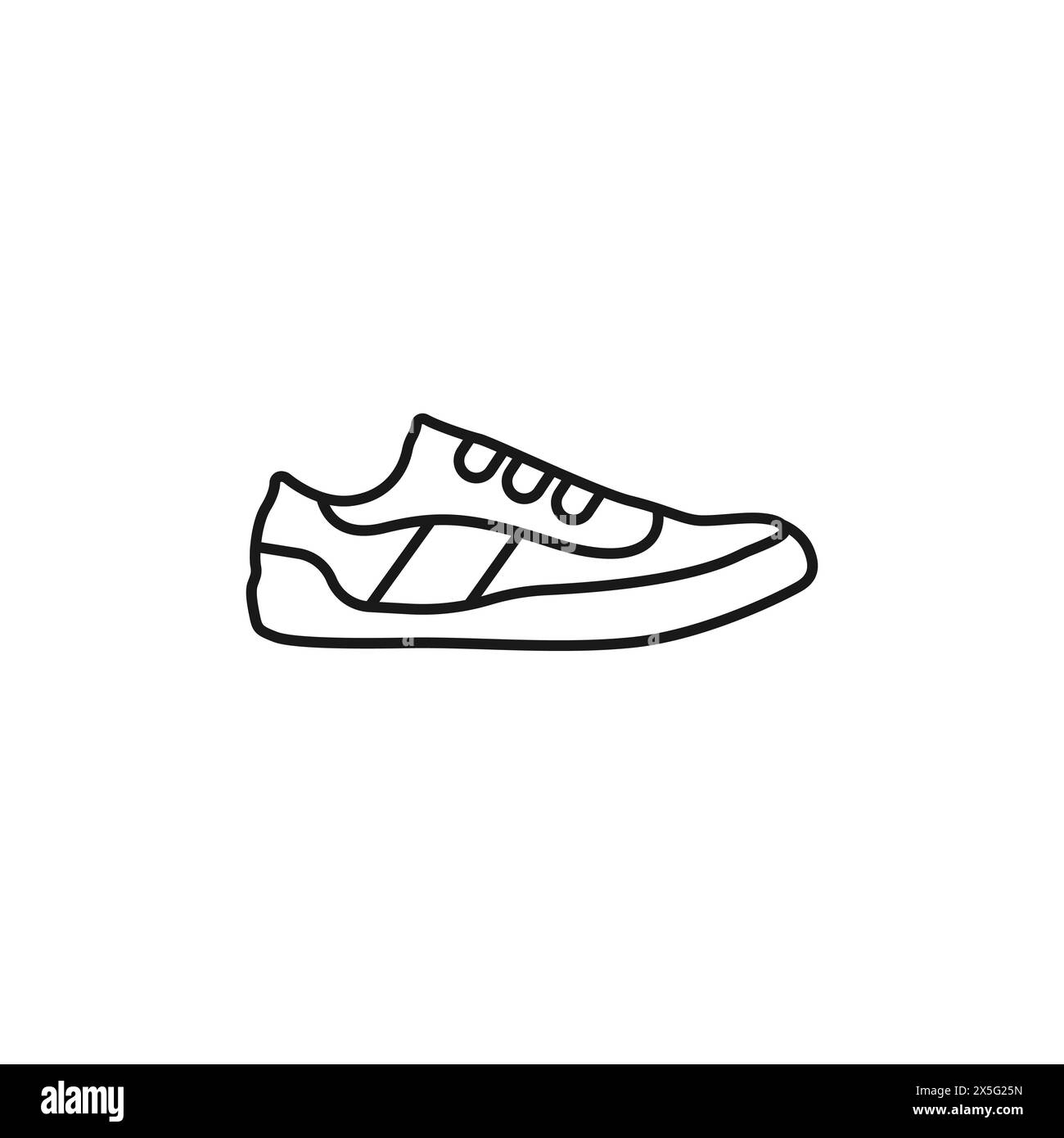 Shoes stylish logo black line. Sports converse vector. Running outline ...