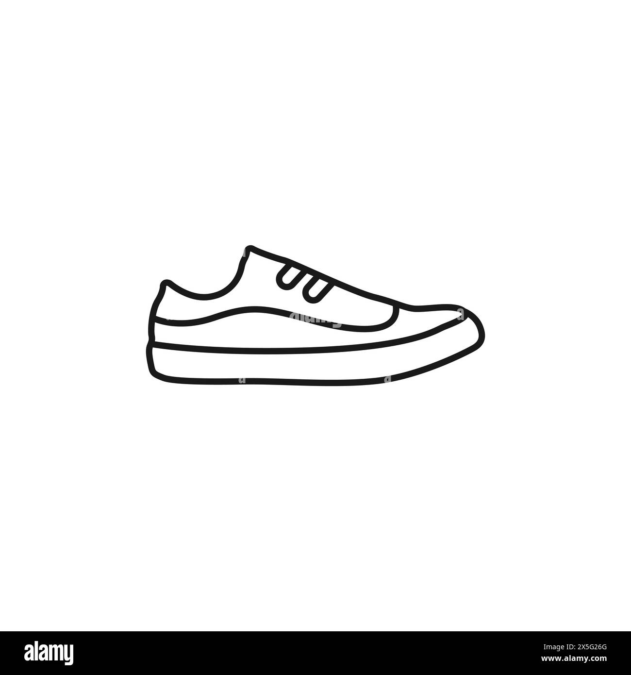 Shoes stylish logo black line. Sports converse vector. Running outline ...