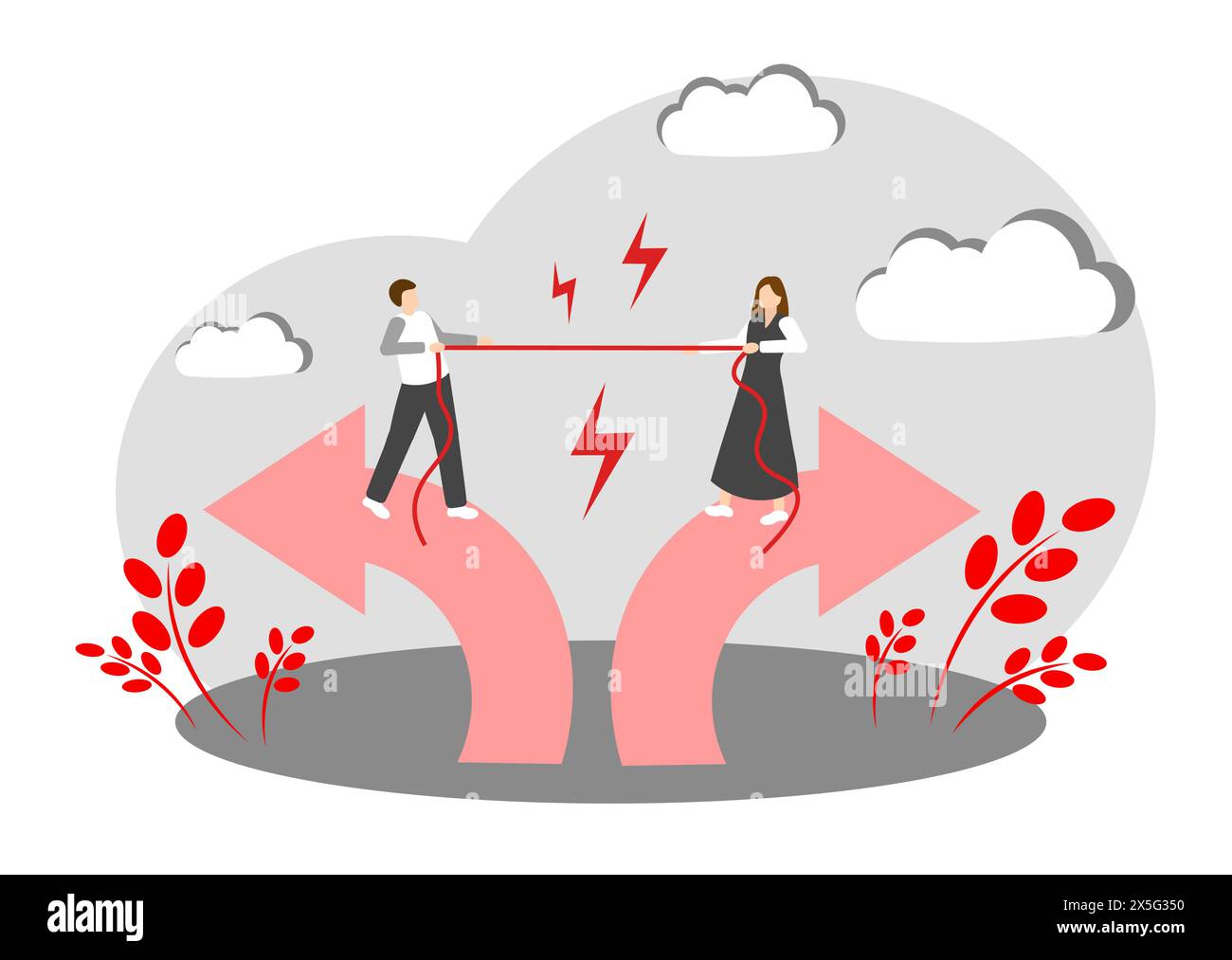 Couple conflict argue home Stock Vector Images - Alamy