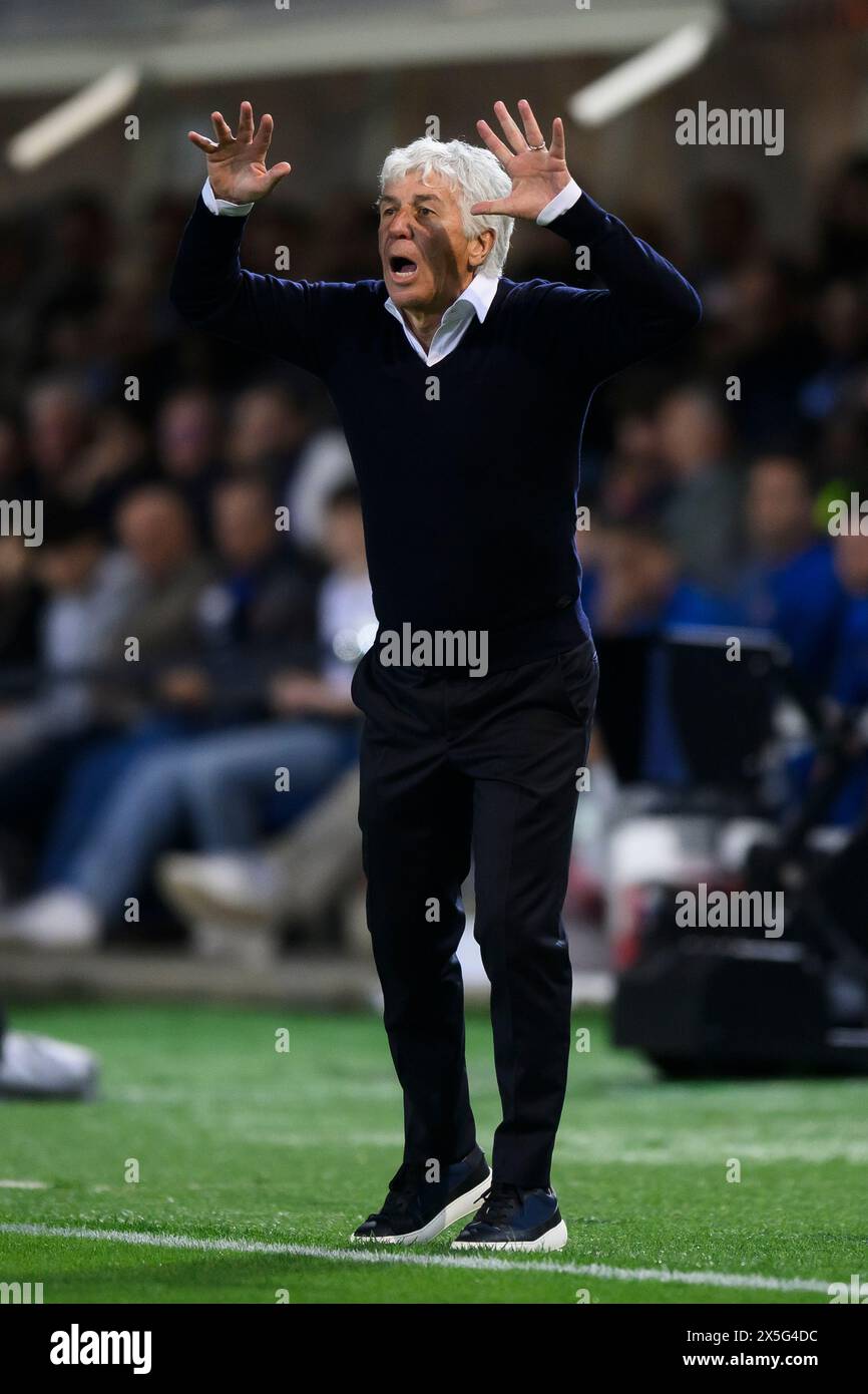 Milan, Italy. 9 May 2024. Gian Piero Gasperini, head coach of Atalanta ...