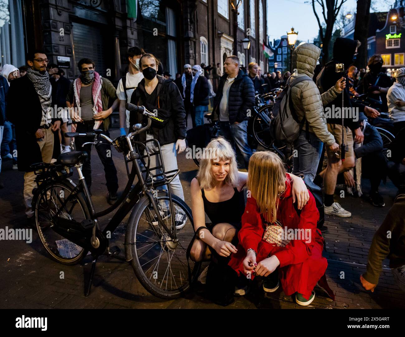 AMSTERDAM - Protesters on the Spui near the Maagdenhuis, a building of ...