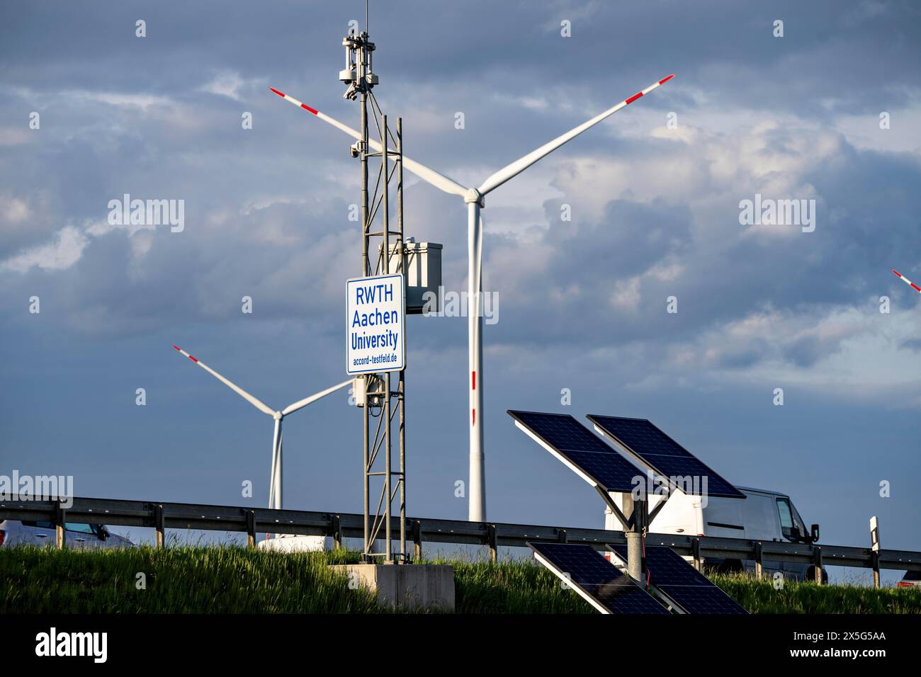 Test track of the RWTH Aachen, for autonomous driving, on the A44, 11 ...