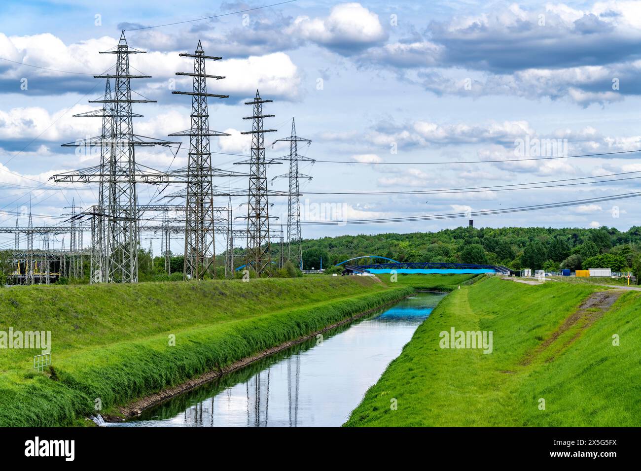The Emscher near Essen-Karnap, with the Schurenbach slag heap in the ...