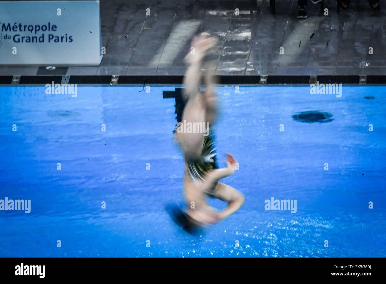 A swimmer competes during the International Diving Championship 2024 at ...