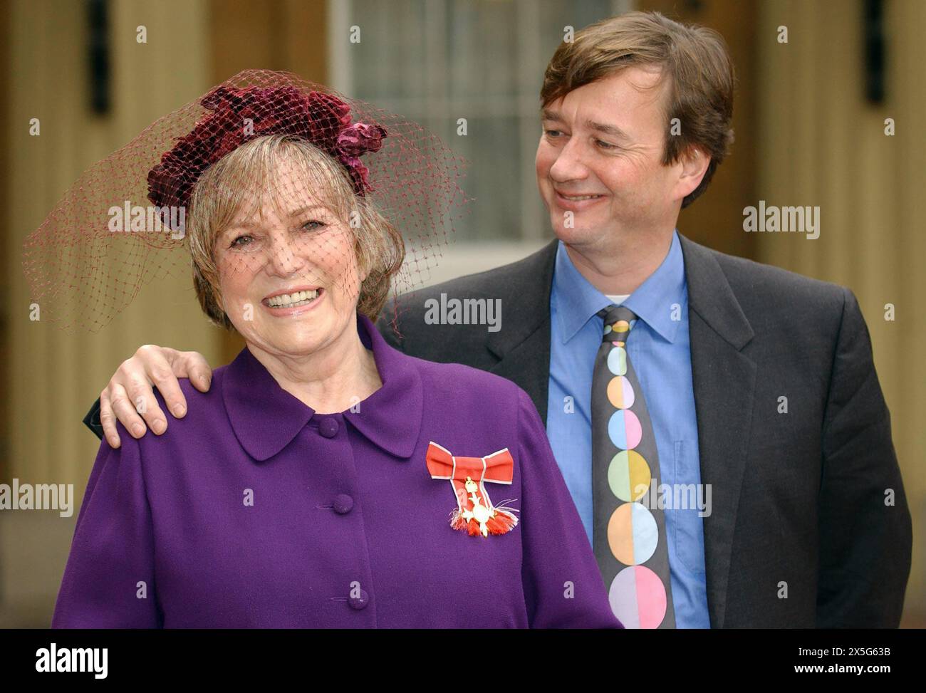 File photo dated 03/11/04 of Author Shirley with her son Sebastian ...