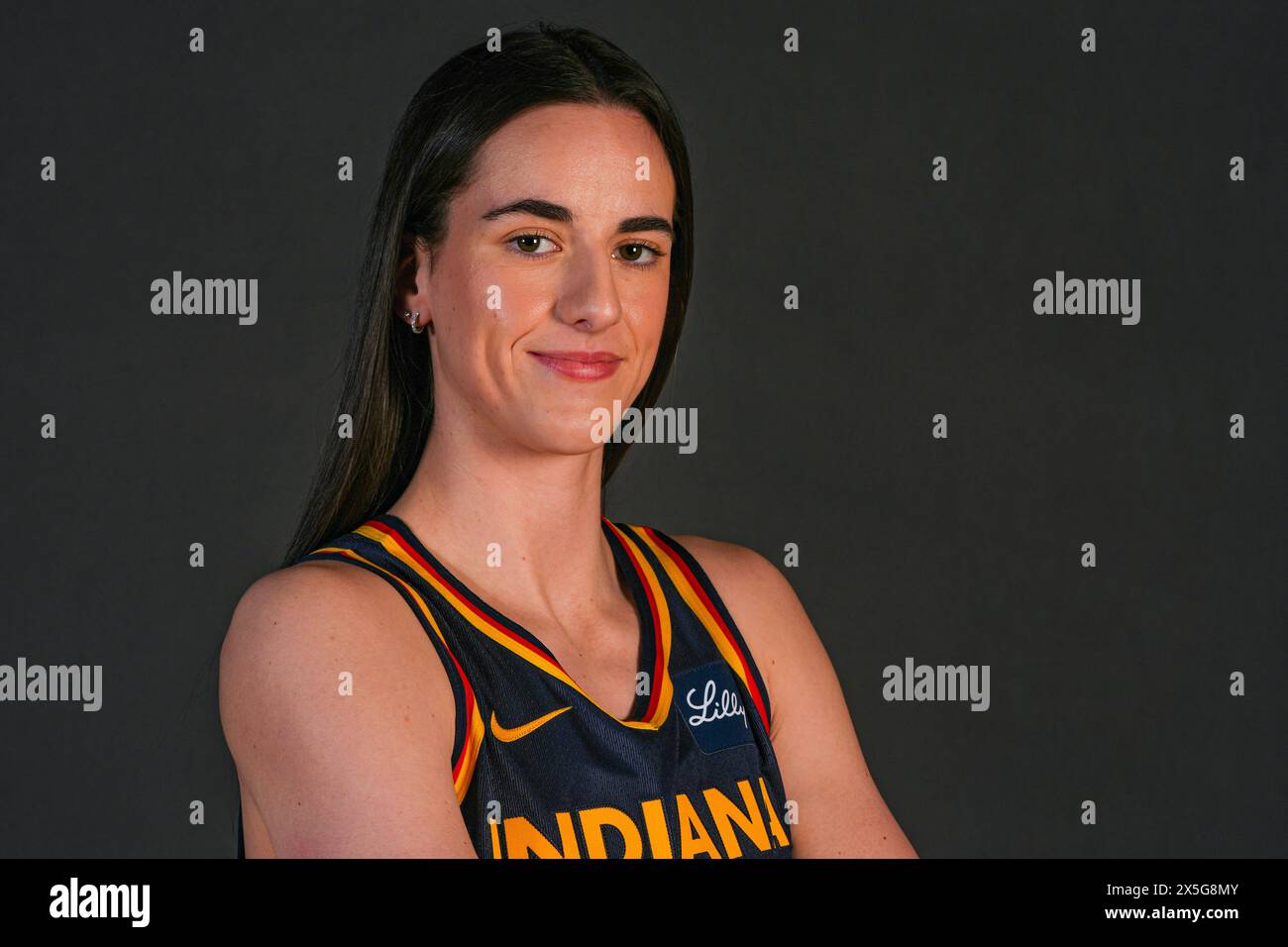 Indiana Fever guard Caitlin Clark (22) poses during WNBA basketball ...