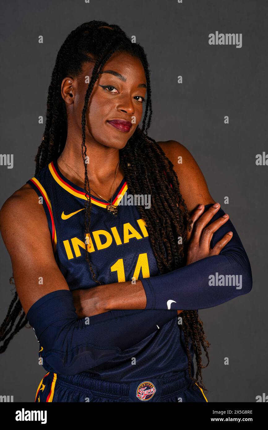 Indiana Fever center Temi Fagbenle (14) poses during WNBA basketball ...