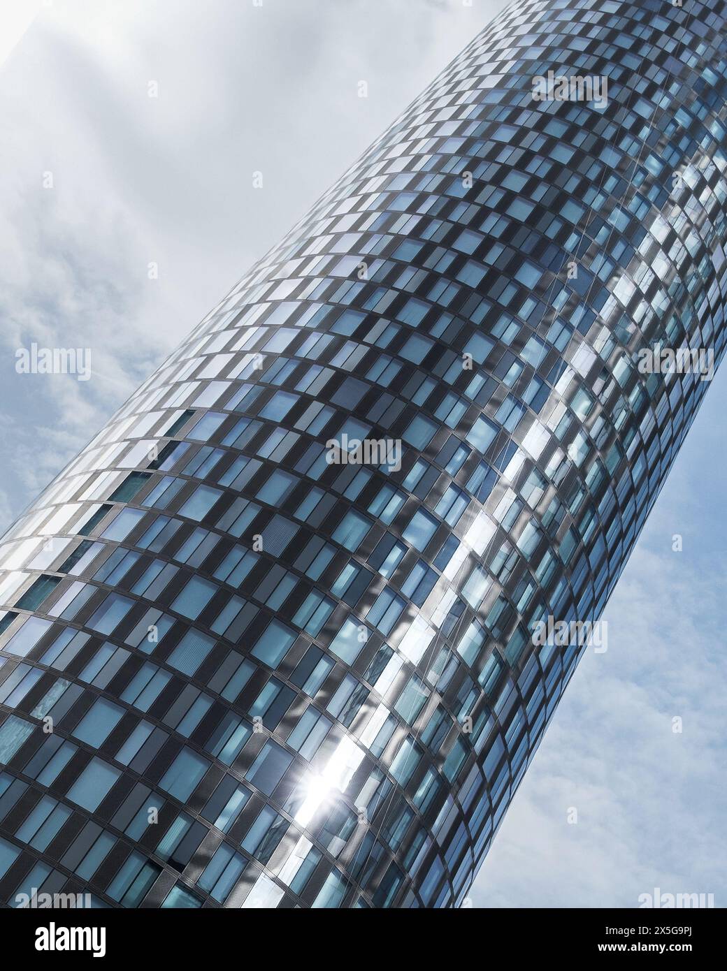 C5 Tower or Three60 Manchester is a cylindrical round skyscraper at the ...