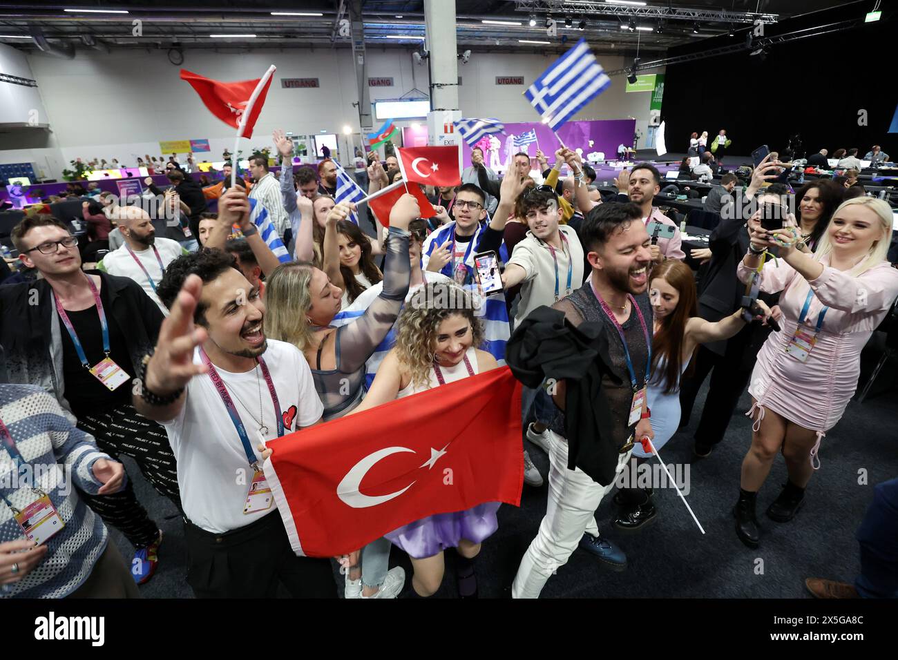 Malmo arena eurovision flag hi-res stock photography and images - Alamy