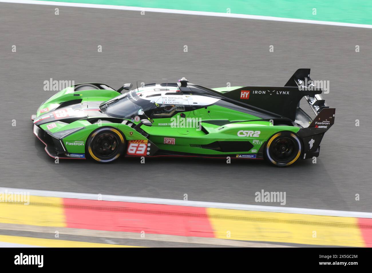 Lamborghini at Spa's fanous Eau Rouge in the WEC May 2024 Stock Photo ...
