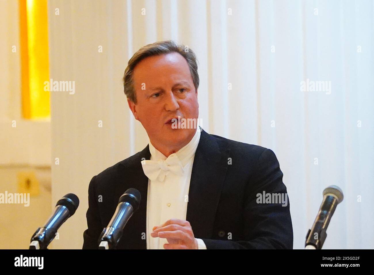 Foreign Secretary Lord David Cameron speaking at the Lord Mayor of the ...