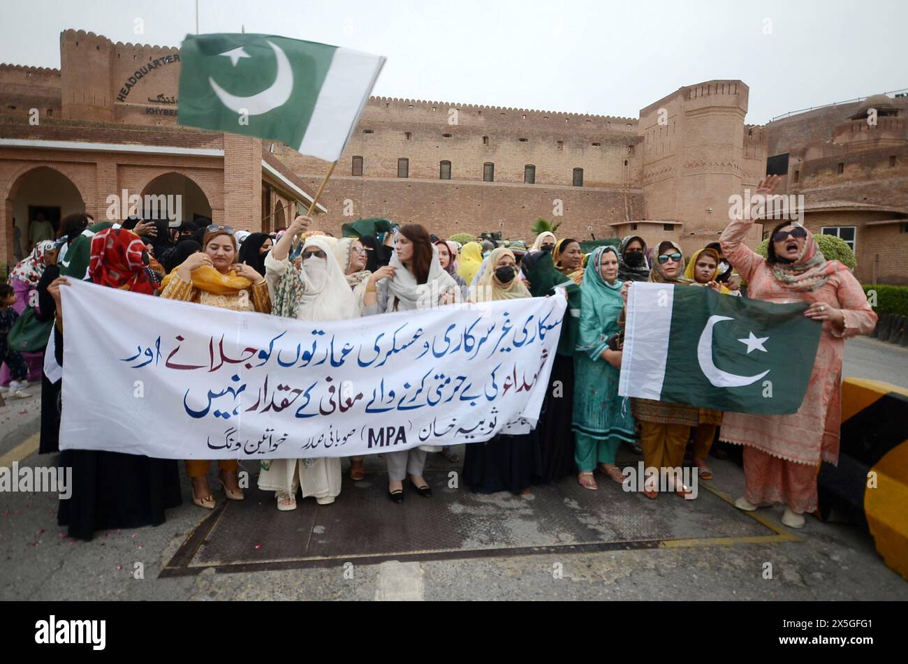 May 9, 2024, Peshawar, Peshawar, Pakistan: Protest in solidarity with ...