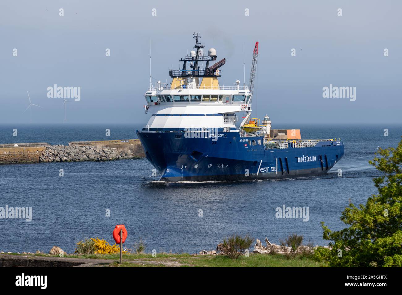 8 May 2024. Aberdeen,Scotland. This is the Offshore Supply Vessel ...