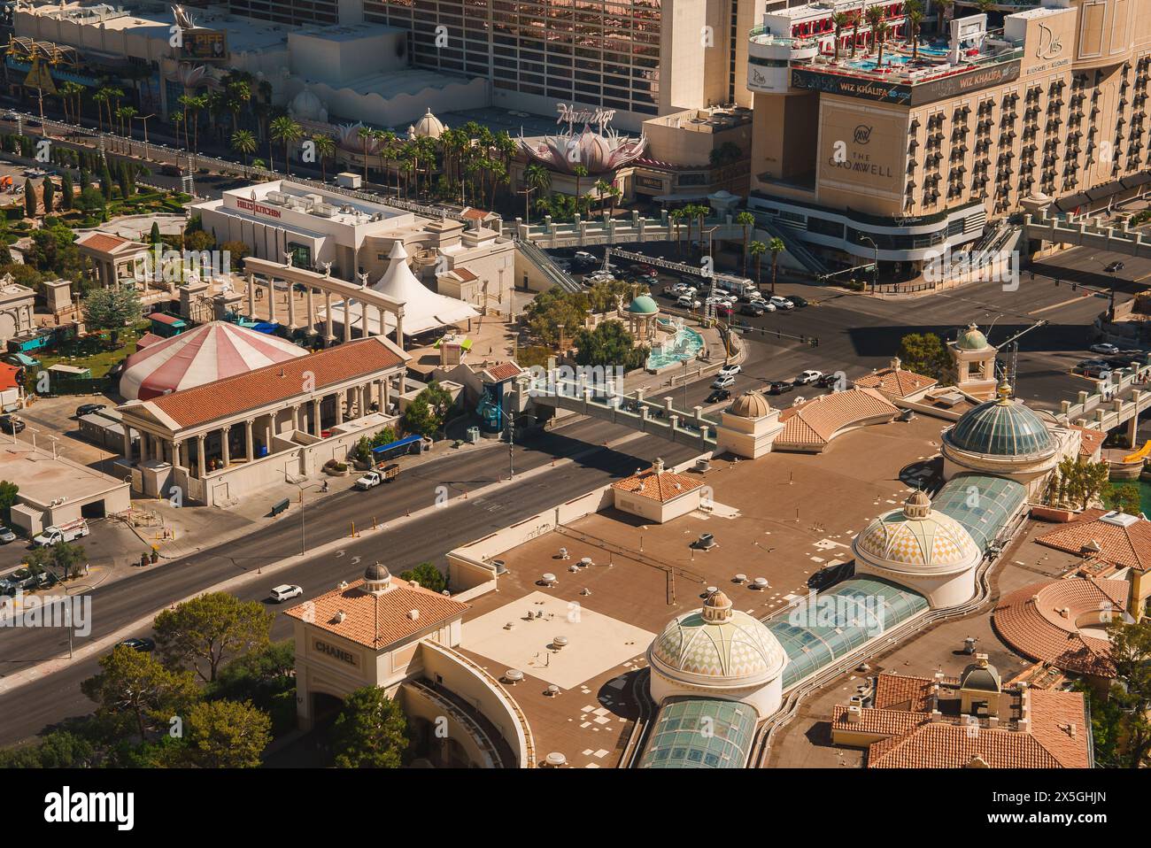 Aerial view of Las Vegas Strip architecture during daylight Stock Photo ...